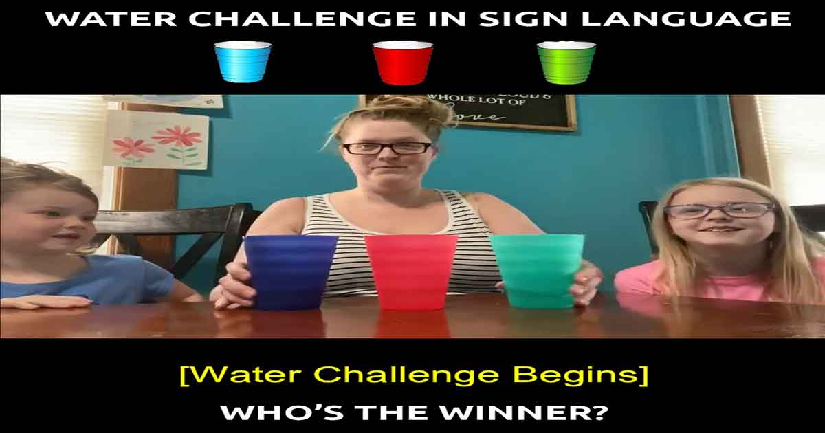 Water Challenge Game in American Sign Language (ASL)
